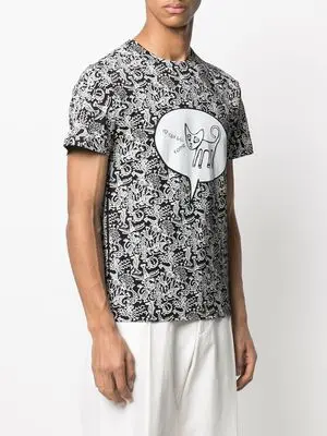 10 CORSO COMO Graphic Print T-shirt - Black