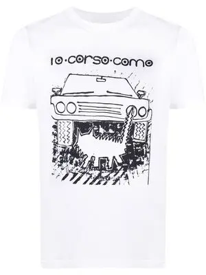 10 CORSO COMO Graphic Print T-shirt - White