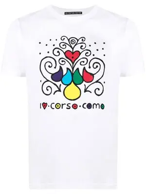 10 CORSO COMO Graphic Print T-shirt - White