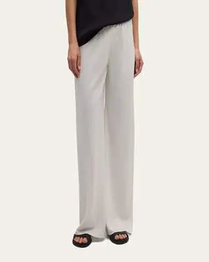 THE ROW Gala Wide-leg Crepe Pants