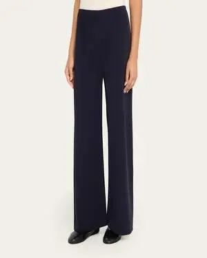 THE ROW Gala Wide-leg Crepe Pants