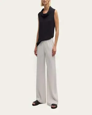 THE ROW Gala Wide-leg Crepe Pants