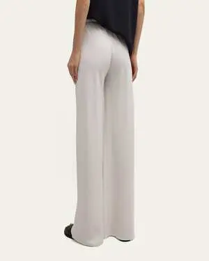 THE ROW Gala Wide-leg Crepe Pants