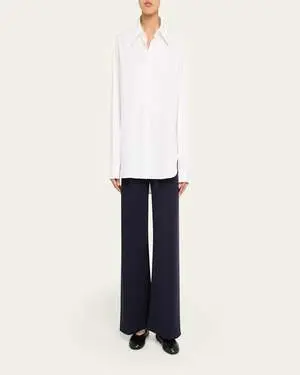 THE ROW Gala Wide-leg Crepe Pants
