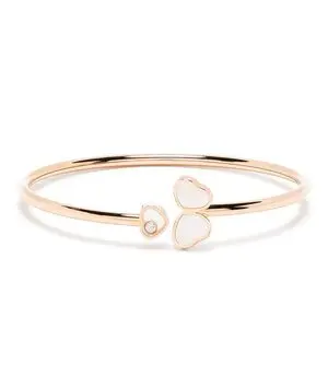 Chopard 18kt Rose Gold Happy Hearts Wings Bangle - Pink