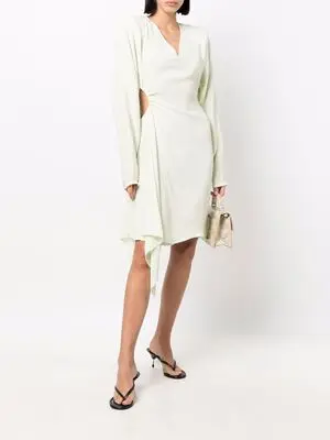 Off-White Cut-out Long-sleeve Dress