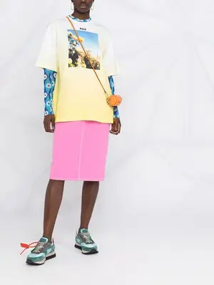 MSGM Graphic Logo-print T-shirt