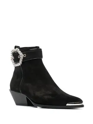 Philipp Plein Crystal-embellished Ankle Boots