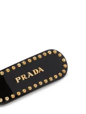 Prada Logo-print Studded Hair Clip