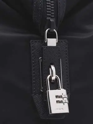 Prada Re-nylon And Saffiano Leather Duffle Bag