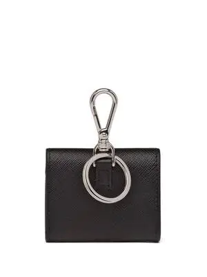 Prada Leather Earphones Case - Black