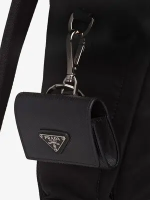 Prada Leather Earphones Case - Black
