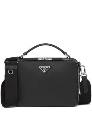 Prada Brique Saffiano Leather Bag - Black