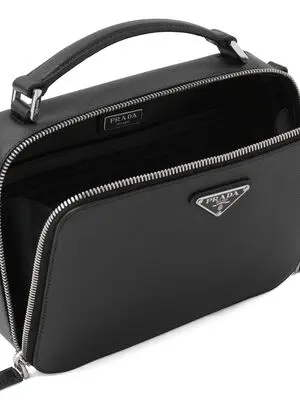 Prada Brique Saffiano Leather Bag - Black