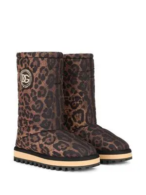 Dolce & Gabbana Leopard Print Boots