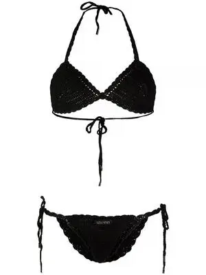 TOM FORD Knitted Logo-patch Bikini - Black