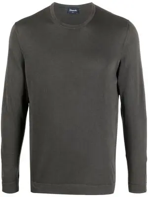 DRUMOHR Crew-neck Long-sleeved Top - Grey