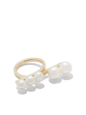 TASAKI 18kt Yellow Balance Loop Pearl Ring - Gold