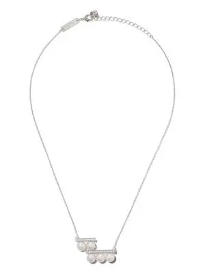 TASAKI 18kt White Gold Balance Step Pearl And Diamond Pendant - Silver