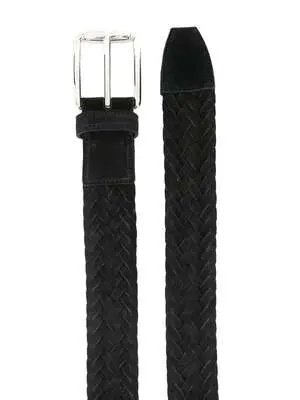 TOD'S Woven Leather Belt - Black