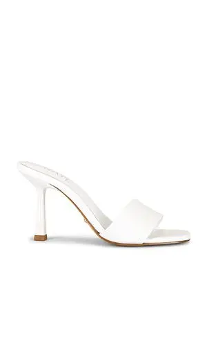 White Square Toe Heels