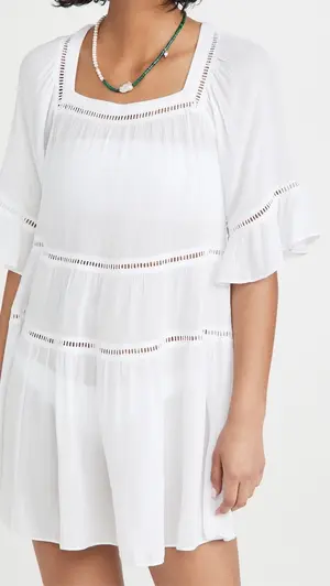 Playa Lucila Drop Waist Mini Dress - White