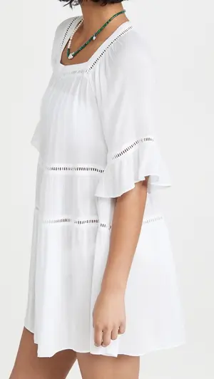 Playa Lucila Drop Waist Mini Dress - White