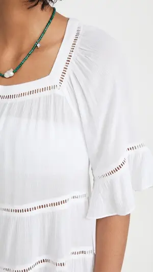 Playa Lucila Drop Waist Mini Dress - White