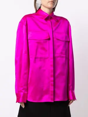 Alex Perry Duchesse Satin Boxy Shirt