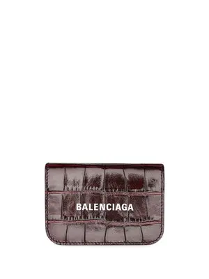Balenciaga Mini Leather Wallet - Red