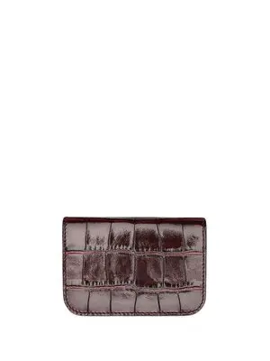 Balenciaga Mini Leather Wallet - Red