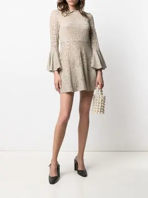 Patou Floral-lace Mini Dress