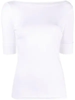 Ralph Lauren Judy Boat Neck Top - White