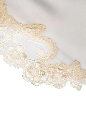 La Perla Frastaglio Embroidery Silk Thongs