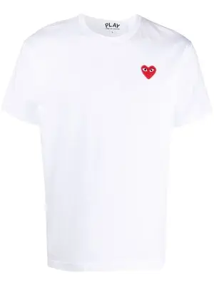 Play Comme Des Garcon Embroidered Heart T-shirt