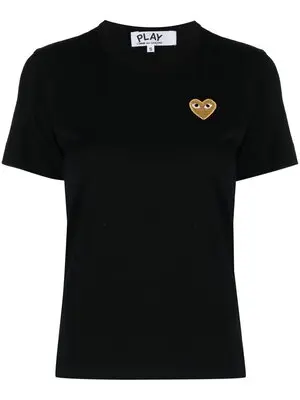 Play Comme Des Garcon Embroidered Heart T-shirt