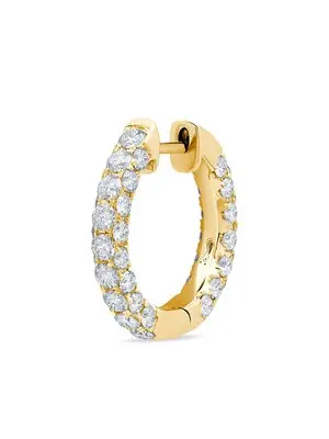 GRAZIELA 18kt Yellow Diamond Hoop Earrings