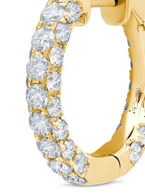GRAZIELA 18kt Yellow Diamond Hoop Earrings