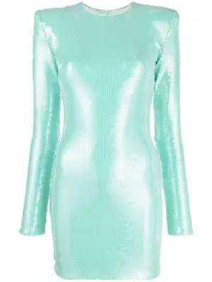 Alexandre Vauthier Structured-shoulder Sequin-embellished Mini Dress