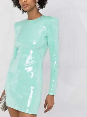 Alexandre Vauthier Structured-shoulder Sequin-embellished Mini Dress