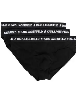Karl Lagerfeld Logo-waistband Boxer Briefs - Black