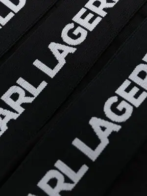 Karl Lagerfeld Logo-waistband Boxer Briefs - Black