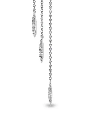 Yoko London 18kt White Gold Freshwater Pearl And Diamond Chain Earrings