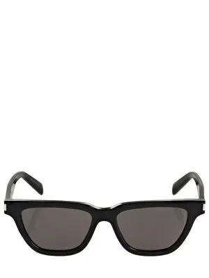Saint Laurent Ysl Sl 462 Round Acetate Sunglasses Black Blac