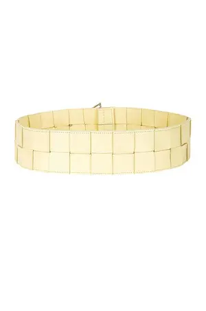 Bottega Veneta Intreccio Triangle Belt - Ice Cream & Silver