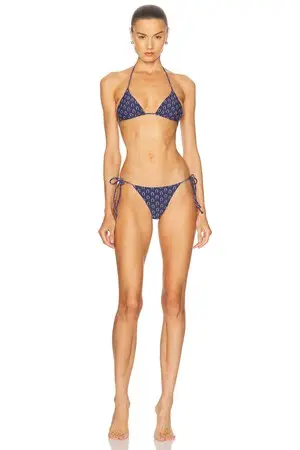 Matteau String Brief Bikini Bottom - Cassis