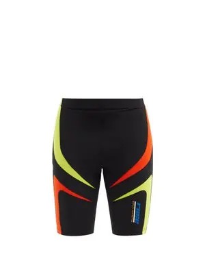Martine Rose Martine Rose - Trebor Panelled Cycling Shorts - Mens - Black Multi - Black Multi