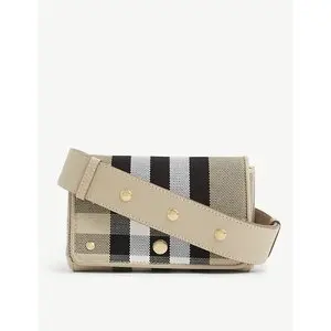 Burberry Hackberry Checked Canvas Cross-body Bag