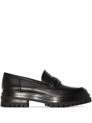 GIANVITO ROSSI Argo Leather Loafers