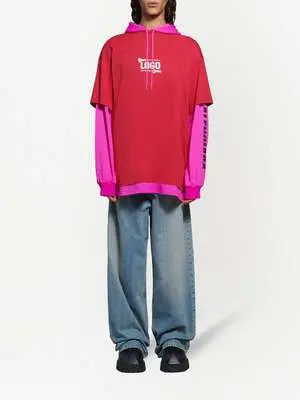 Balenciaga Oversize Layered T-shirt Hoodie